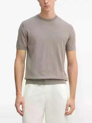 Armani Exchange Logo-embroidered Knitted T-shirt