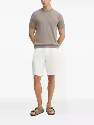 Armani Exchange Logo-embroidered Knitted T-shirt