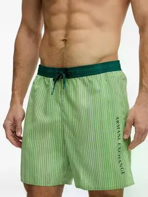 Armani Exchange Striped Drawstring Swim Shorts