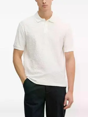 Armani Exchange Logo-patterned Polo Shirt - White