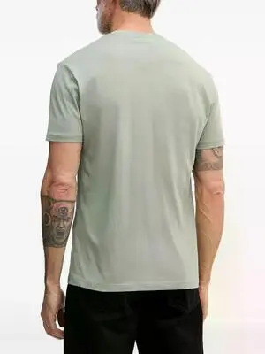 Armani Exchange Floral-print Logo-print T-shirt - Green