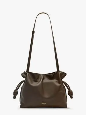 Loewe Flamenco Leather Clutch Bag - Brown
