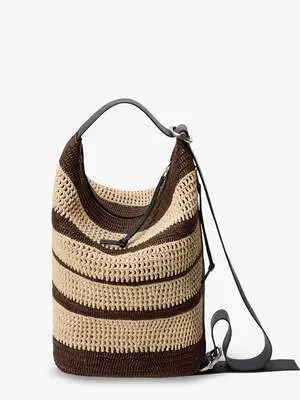 Loewe Raffia Bucket Bag - Beige