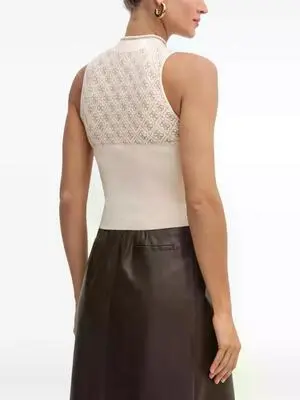 Guess Monogram Sleeveless Mock Neck Top