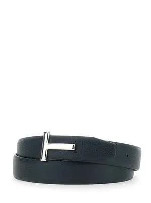 TOM FORD Reversible Belt With T Buckle - Multicolor
