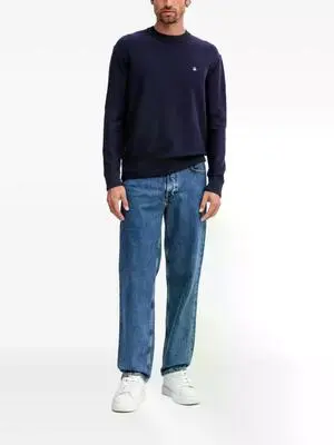 BENETTON Embroidered Logo Sweatshirt - Blue