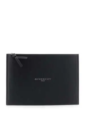 Givenchy Antigona Leather Clutch With Logo Lettering - Multicolor