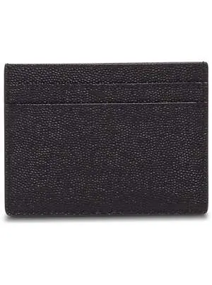 Saint Laurent Card Holder With Logo Embossed In Black Leather For - Multicolor