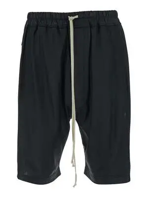 Rick Owens Tech Fabric Shorts With Drawstring - Black