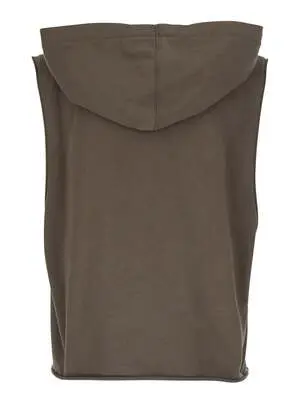 Rick Owens Sleeveless Hooded Top With Drawstring