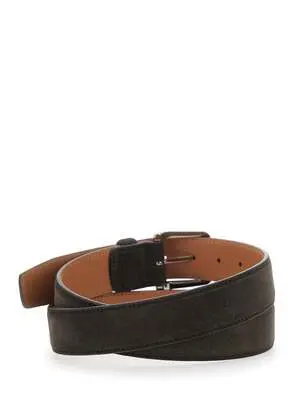 TOD'S Suede Belt With Elegant Details - Multicolor