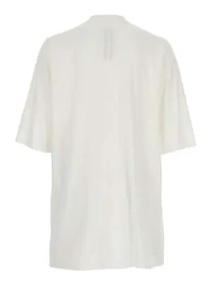 Rick Owens Crew Neck T-shirt With Maxi Print On The Front In Cotton For