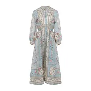 Zimmermann Roselight Plunge Midi Dress - Multicolor