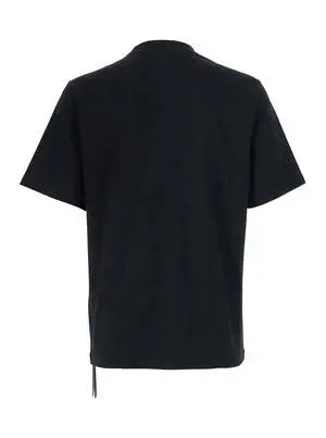 Amiri Black Crew Neck T-shirt With Maxi Logo Lettering On The Front In Cotton For - Multicolor