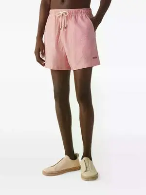 Zegna Striped Swim Shorts - Pink