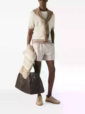 Zegna Striped Swim Shorts