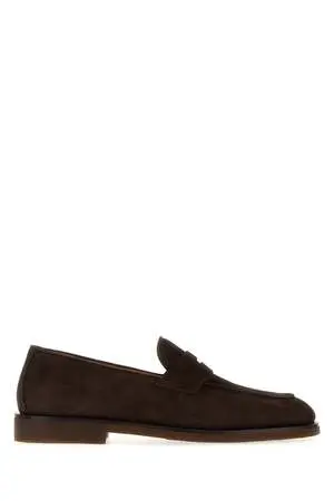 Brunello Cucinelli Dark Suede Loafers - Brown