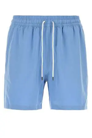 Polo Ralph Lauren Stretch Polyester Swimming Shorts With Embroidered Logo - Blue