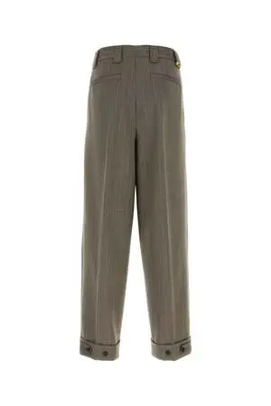 Versace Embroidered Twill Wide-leg Trousers