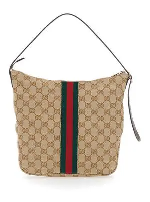 Gucci GUCCI LUNETTA BIG GUCCI WEB VINTAGE SAND Multicolor