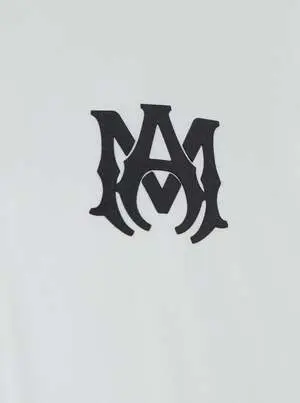Amiri Oversized T-shirt With Contrast Logo Print In Cotton For - White