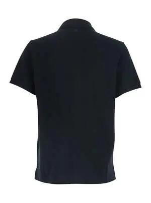AMI Paris Polo Shirt With De Coeur Logo Embroidered On The Front In Cotton For - Black