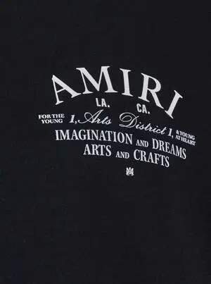 Amiri Crewneck T-shirt With Arts District Logo Print In Cotton