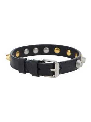 Valentino Garavani Leather Bracelet With Rockstud Embellishments - Multicolor