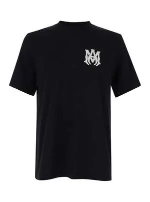 Amiri T-shirt With Contrasting Monogram In Cotton - Black