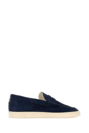 Brunello Cucinelli Navy Suede Loafers
