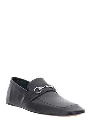 Gucci Black Leather Loafers With Horsebit Detail - Multicolor