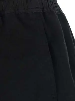 Rick Owens Cotton Shorts With Elasticated Drawstring Waist And Back Zip