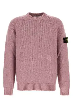 Stone Island Melange Wool Blend Sweater - Pink