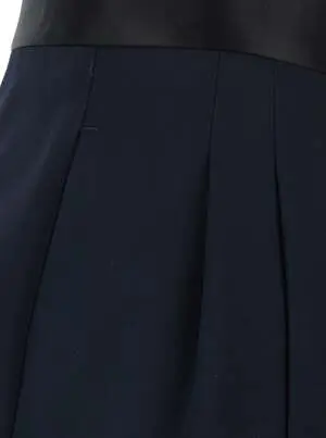 Bottega Veneta Wool Tapered Leg Trousers With Satin Waistband - Multicolor