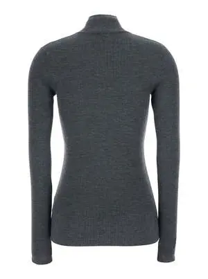 Brunello Cucinelli Wool And Cashmere Half-zip Turtleneck Sweater - Multicolor