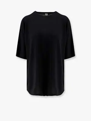 TOTEME Longline Wool Blend Sweater - Black