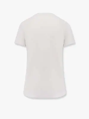 Max Mara Giovane Cotton T-shirt With Rhinestone Logo