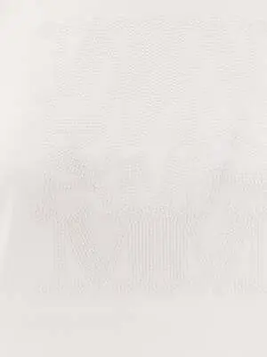 Max Mara Giovane Cotton T-shirt With Rhinestone Logo - Multicolor