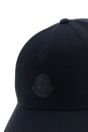 Moncler Cotton Baseball Cap With Logo Patch