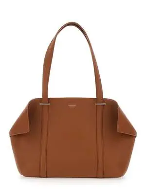 FERRAGAMO FERRAGAMO Leather Tote Bag With Folded Sides And Logo Lettering Multicolor