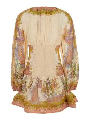 Zimmermann Indra Crew Neck Mini Dress - Multicolor