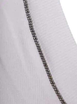 Brunello Cucinelli Cotton Tank Top With Monile Detail - White