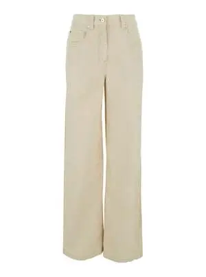 Brunello Cucinelli Wide Leg Trousers - Multicolor