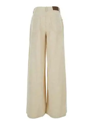 Brunello Cucinelli Wide Leg Trousers - Multicolor