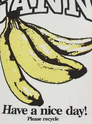GANNI Sleeveless Top With Banana And Logo Print - Multicolor
