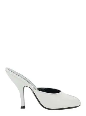 JUDE Leather High Heel Sandals With Cut-out Toe - Multicolor