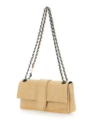 Jacquemus Le Bambino Chaine Raffia Effect Shoulder Bag - Multicolor