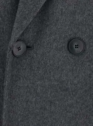 Victoria Beckham Double Breasted Wool And Cashmere Overcoat - Multicolor