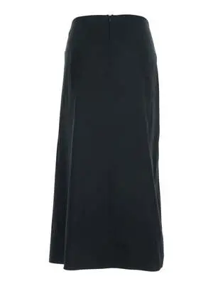 Max Mara Stretch Cotton Blend Skirt With Front Bow Detail - Multicolor