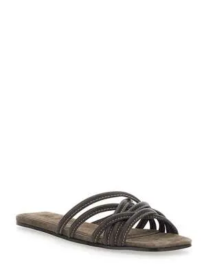 Brunello Cucinelli Twisted Strap Sandals